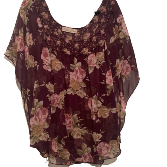 Tops | 725 Flowy Sheer Boho Top | Poshmark